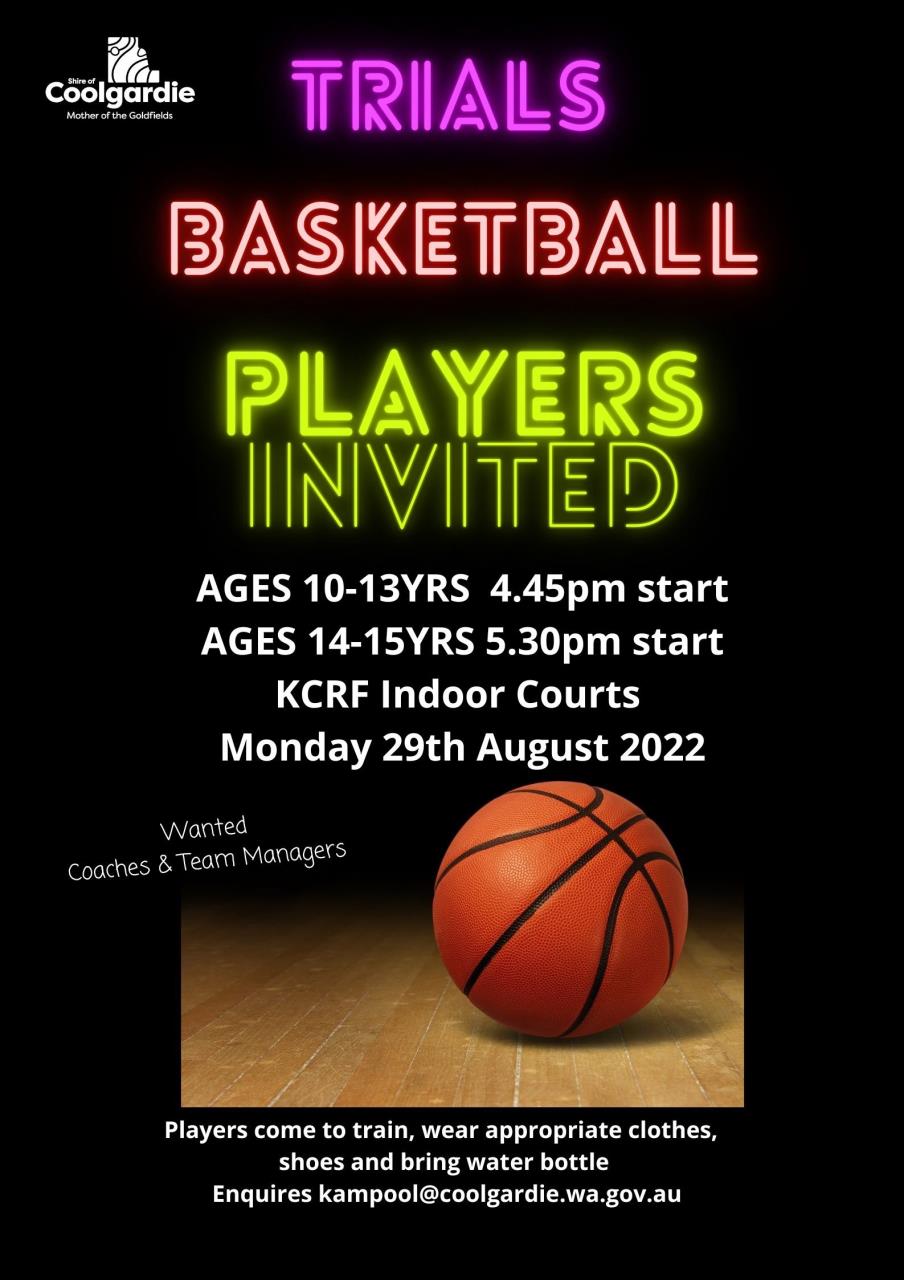 Basketball Trials » Coolgardie Shire Council