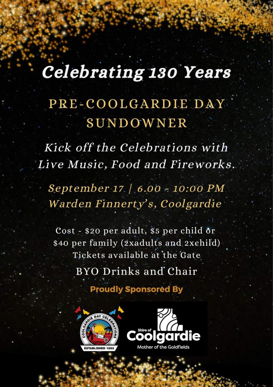 Coolgardie Sundowner » Coolgardie Shire Council