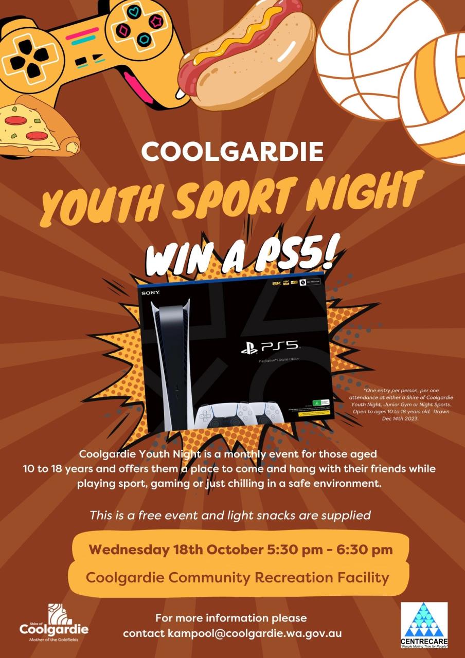 Coolgardie Youth Sports Night » Coolgardie Shire Council