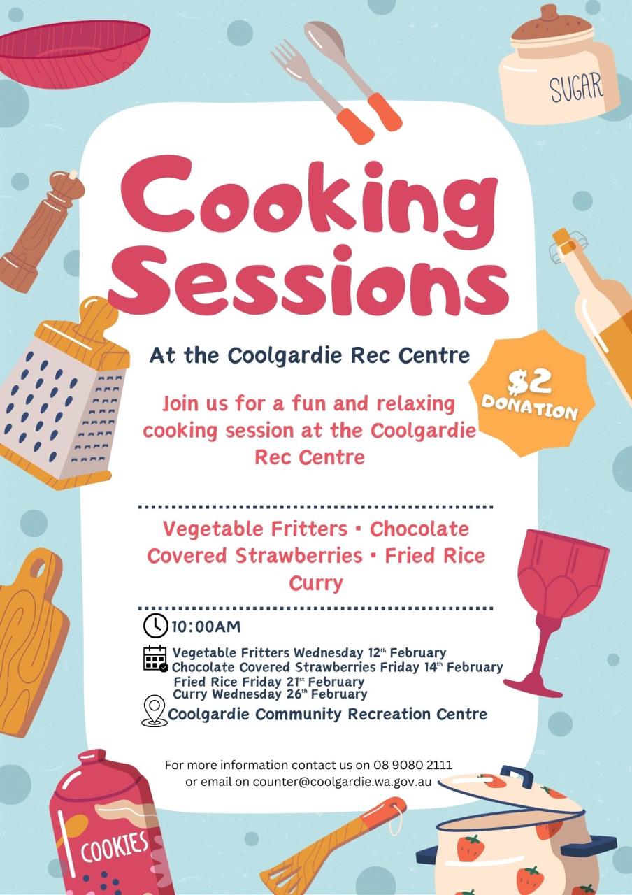 Coolgardie Cooking Sessions » Coolgardie Shire Council