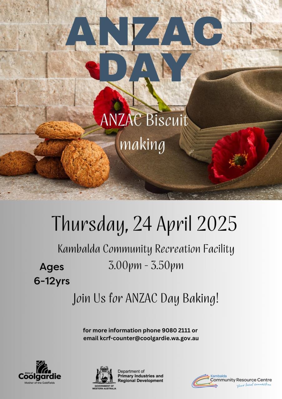 ANZAC Biscuit Making » Coolgardie Shire Council