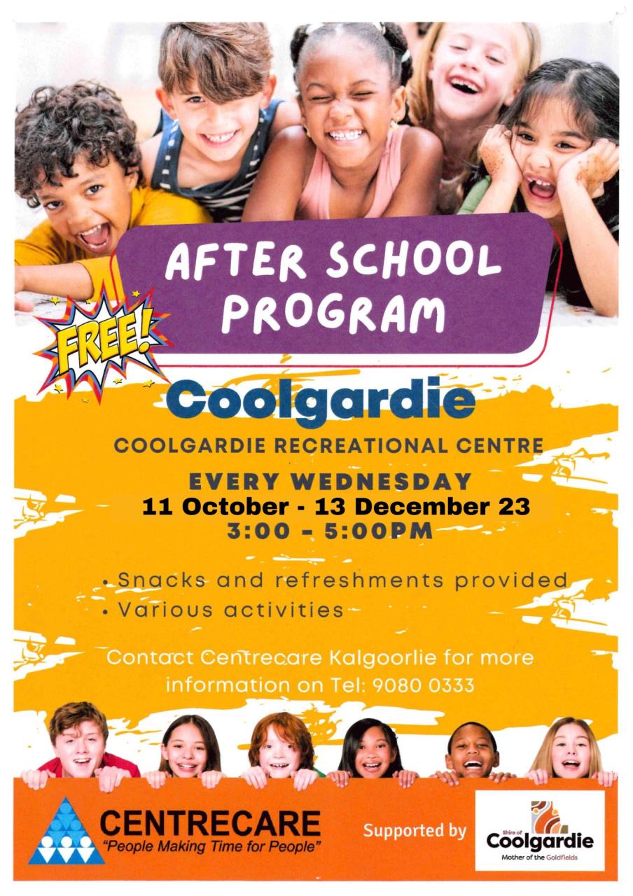 Centrecare Afterschool Program » Coolgardie Shire Council