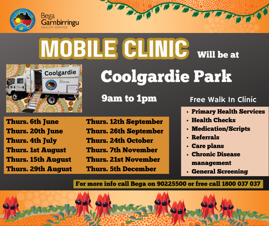 BEGA Mobile Health Clinic - Coolgardie » Coolgardie Shire Council
