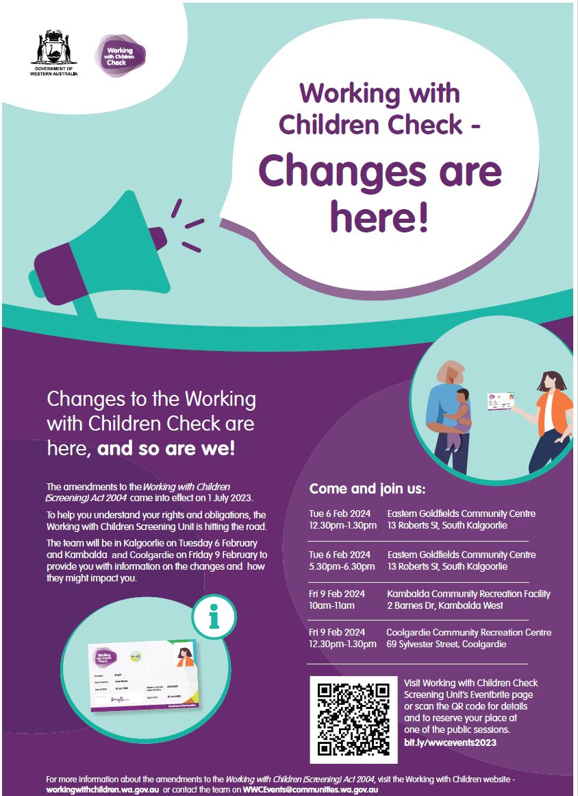 Working with Children Check Session - Coolgardie » Coolgardie Shire Council