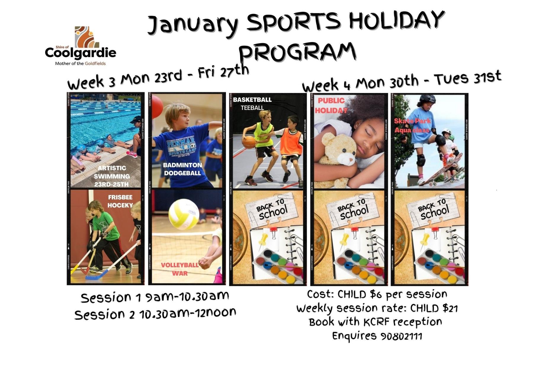 Sports Holiday Program » Coolgardie Shire Council