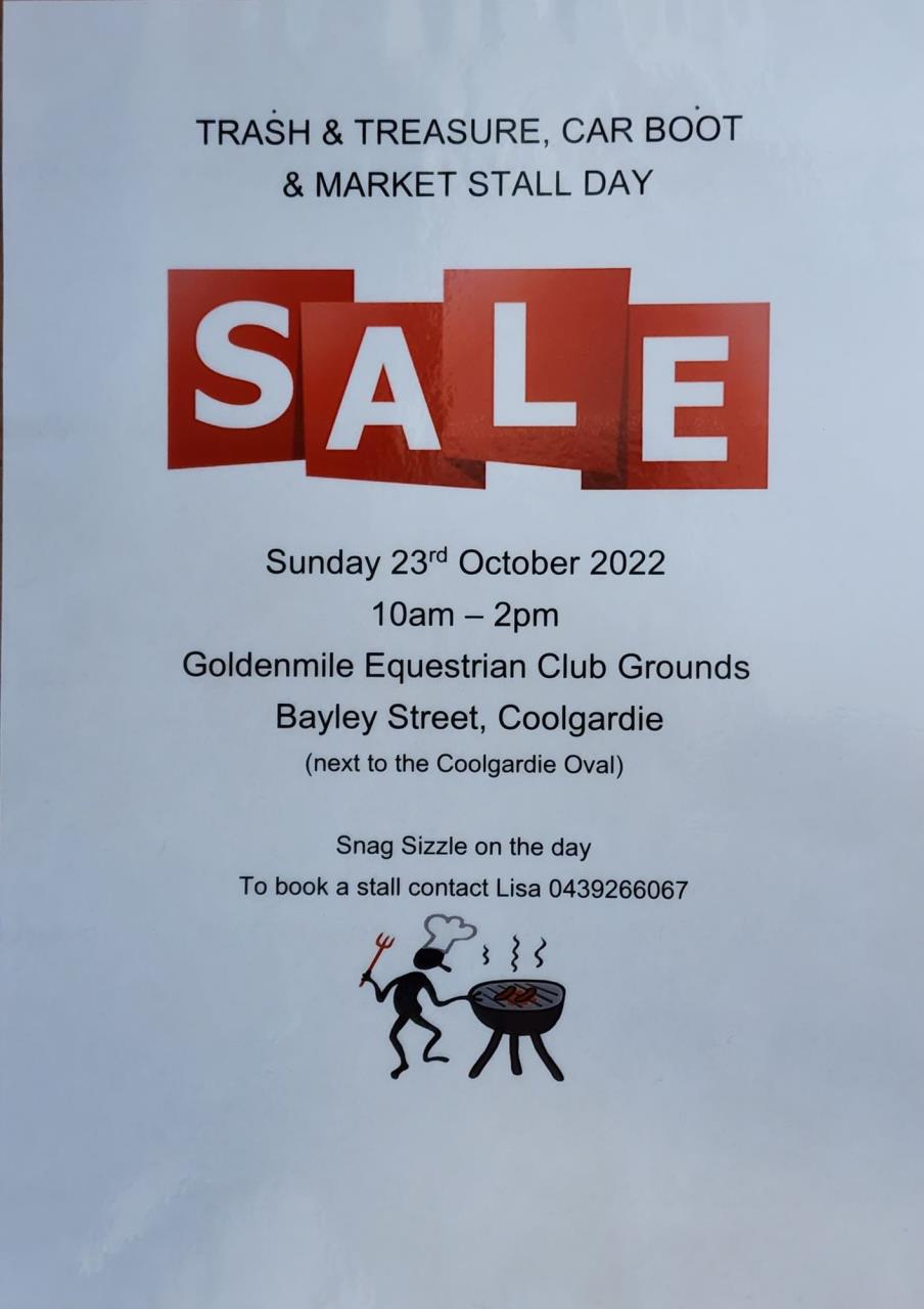 Trash & Treasure, Carboot & Market Stall Day » Coolgardie Shire Council