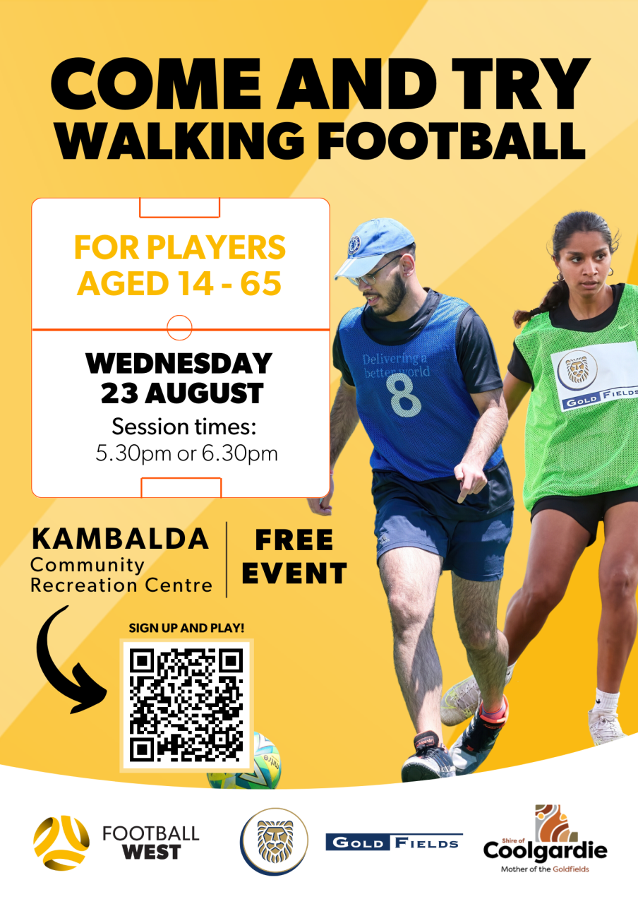 Come and Try Walking Football » Coolgardie Shire Council