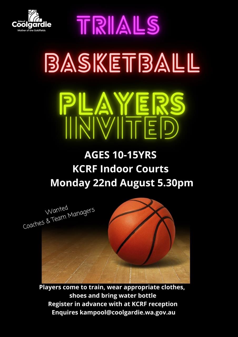 Basketball trials » Coolgardie Shire Council