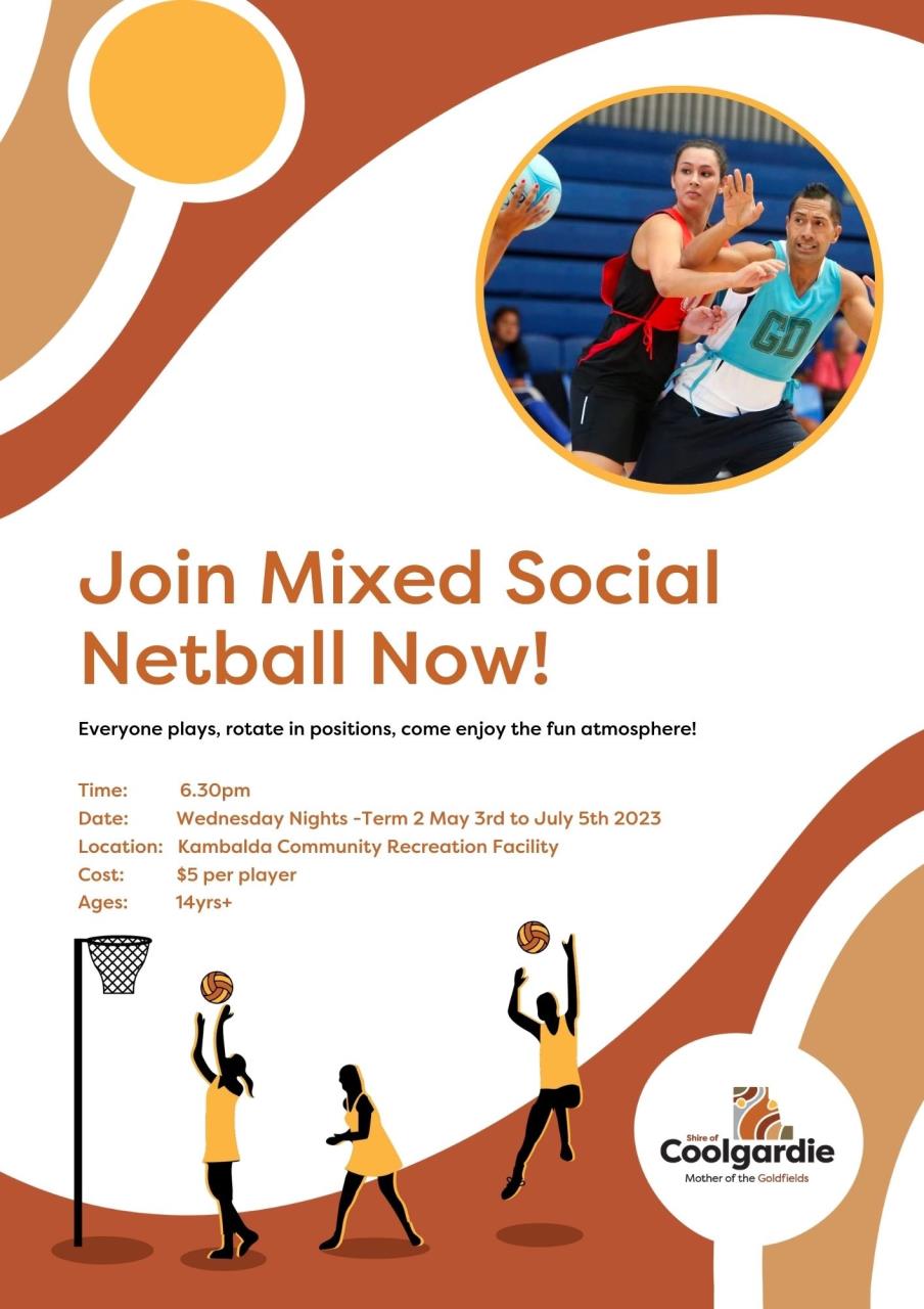 Mixed Social Netball » Coolgardie Shire Council