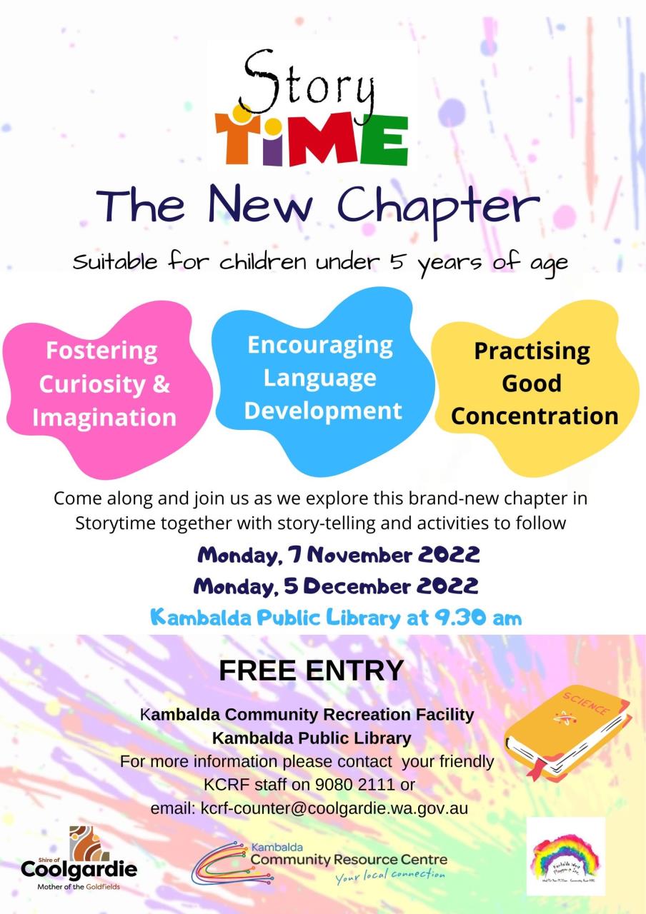 Storytime the New Chapter » Coolgardie Shire Council
