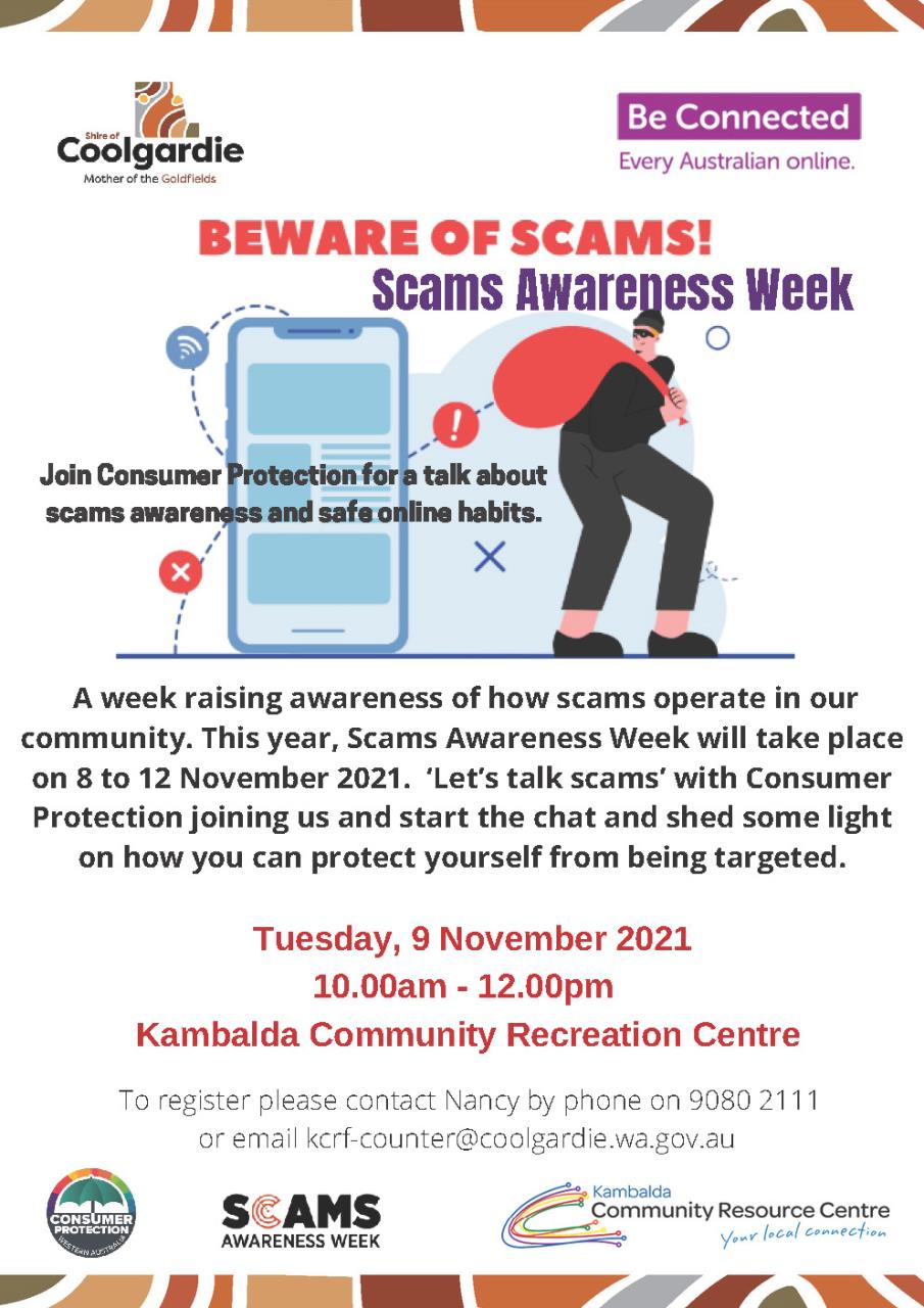 Scams Awareness Week » Coolgardie Shire Council