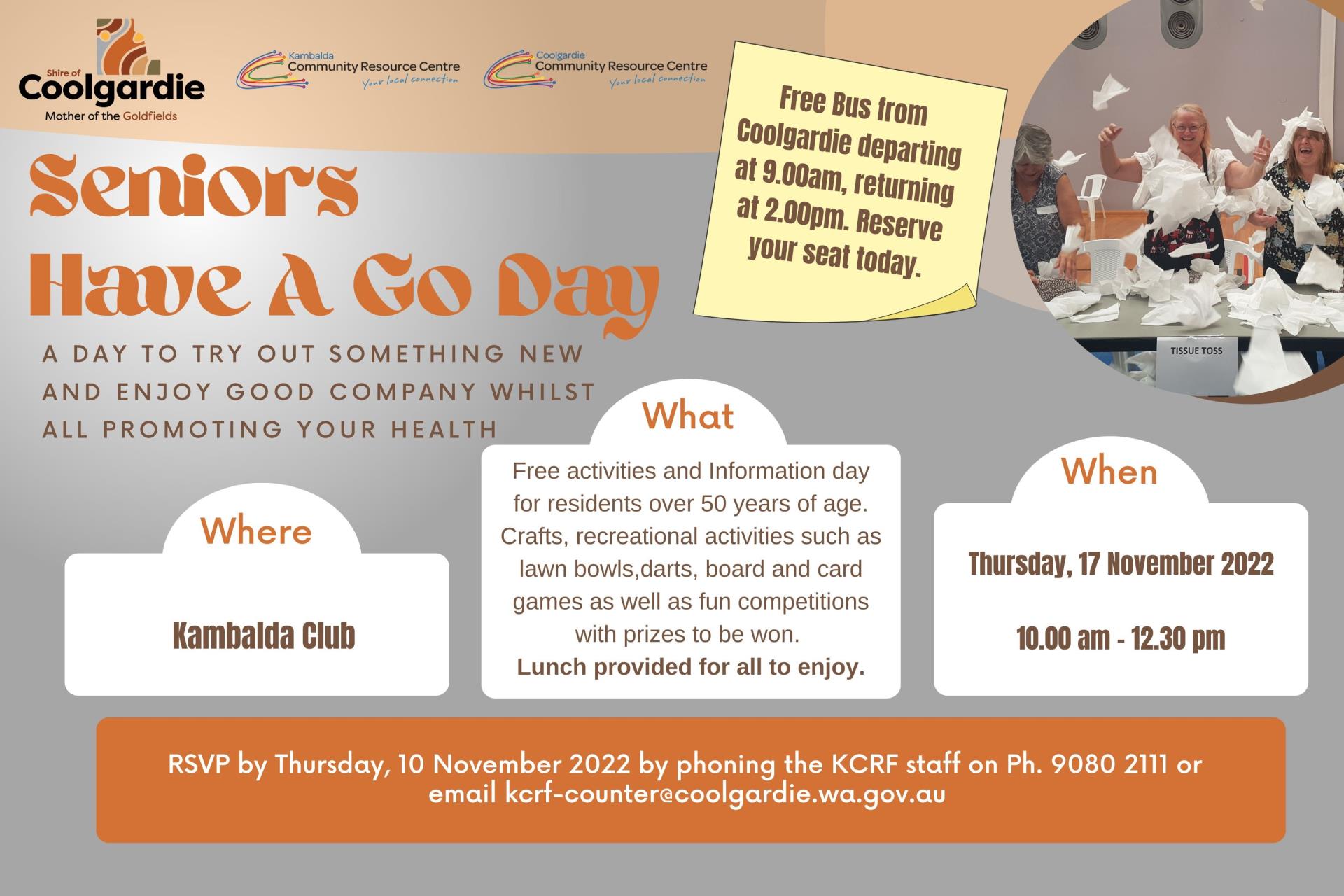 Seniors Have A Go Day » Coolgardie Shire Council