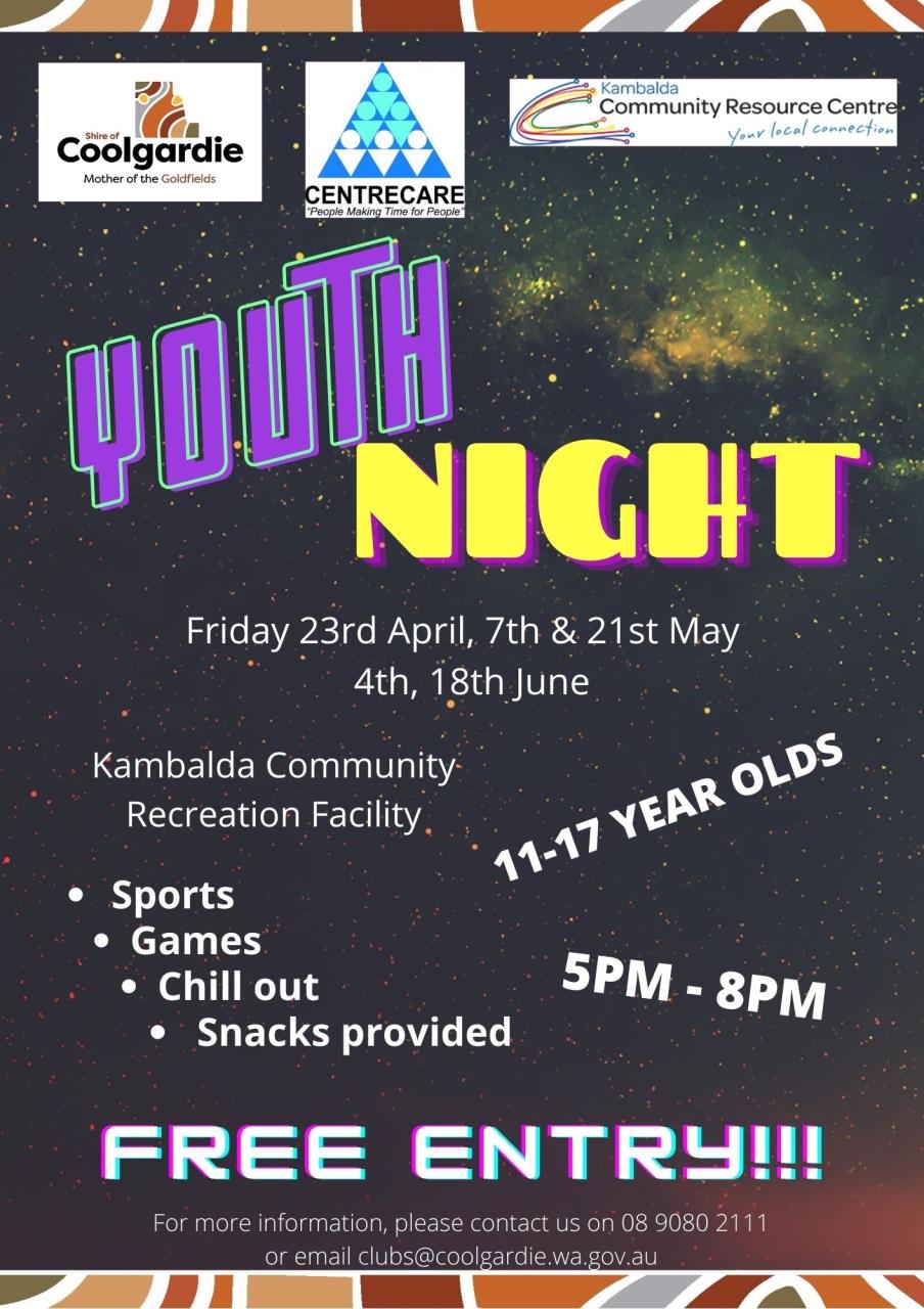 Kambalda Youth Night » Coolgardie Shire Council